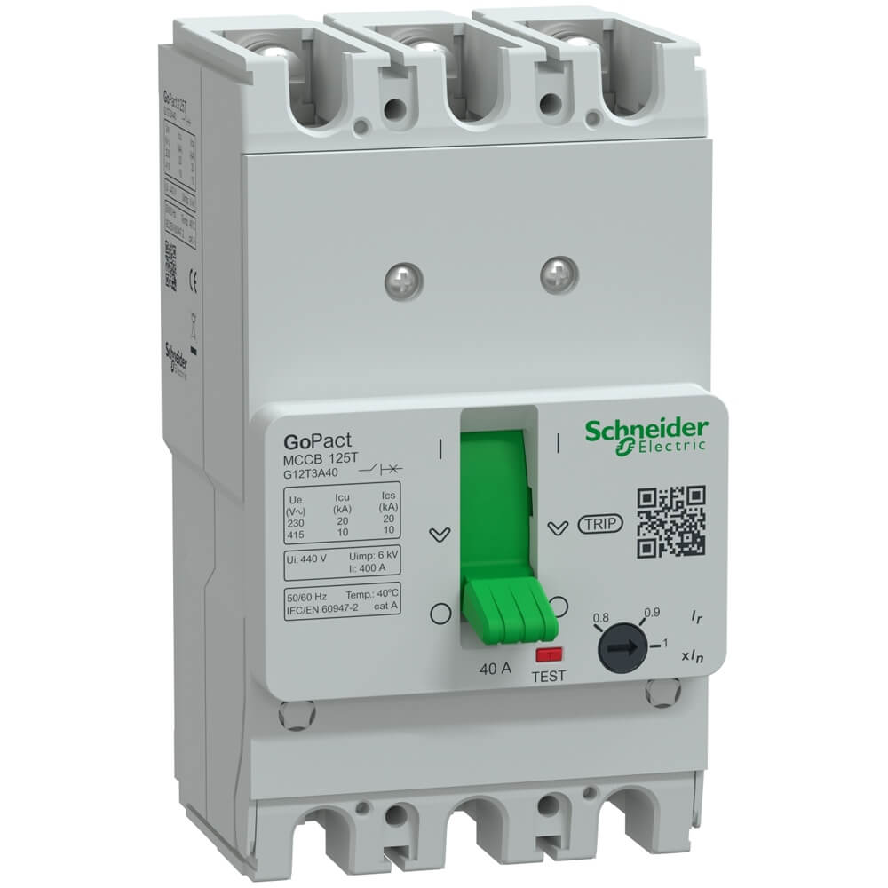 ឌីហ្សង់ទ័រ MCCB GoPact G12T3A40 3P 40A ទំនិញពិតតម្លៃល្អ